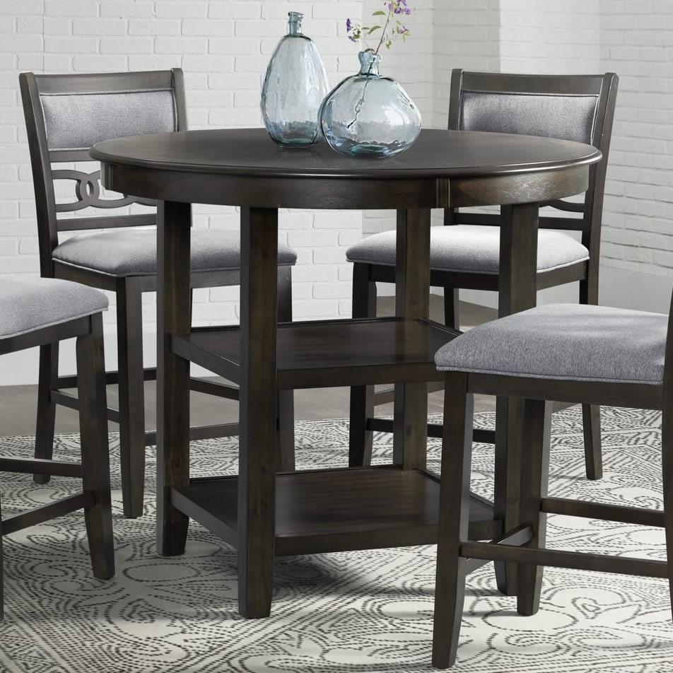 Elements International Round Amherst Counter Height Dining Table with
