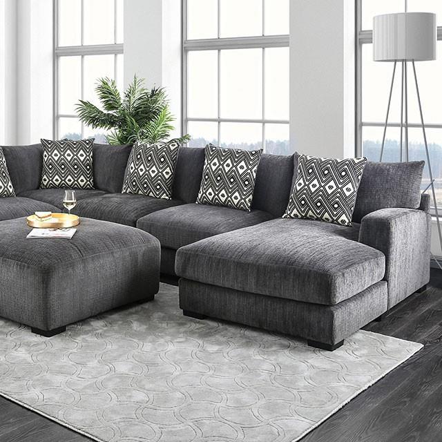 Furniture of America Kaylee CM6587-SECT-R U-Sectional w/ Right Chaise